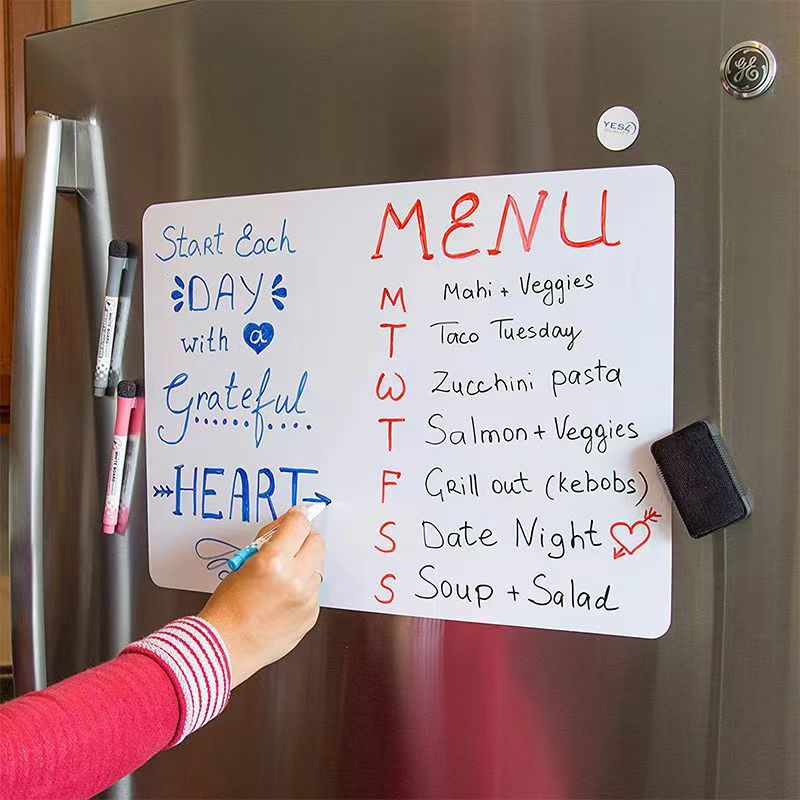 A3 A4 Size Magnetic Whiteboard Pens Vinyl Fridge Dry Erase White Board ...