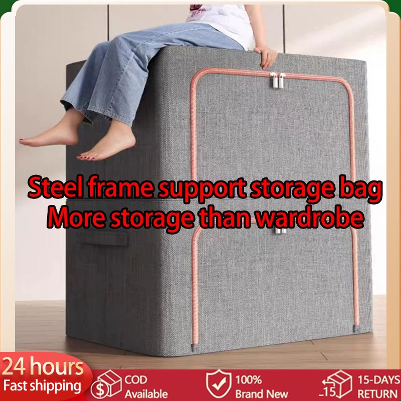 Storage Bag 100L Big Size Foldable Basket Clothes Storage Box bag ...