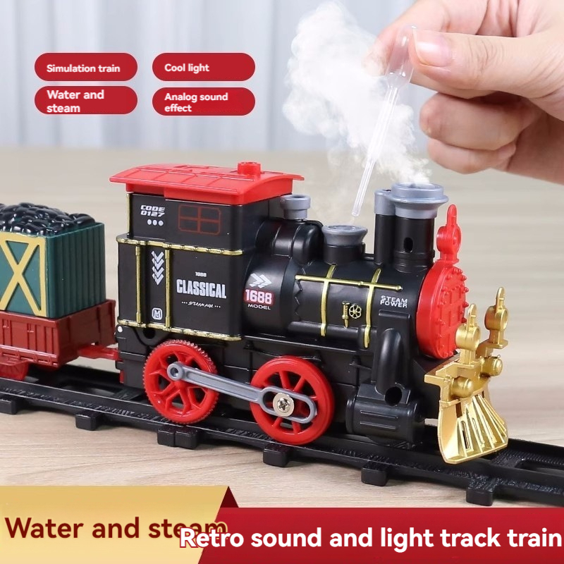 train cars for kids Christmas Train Retro Steam Train Train Track Rail ...