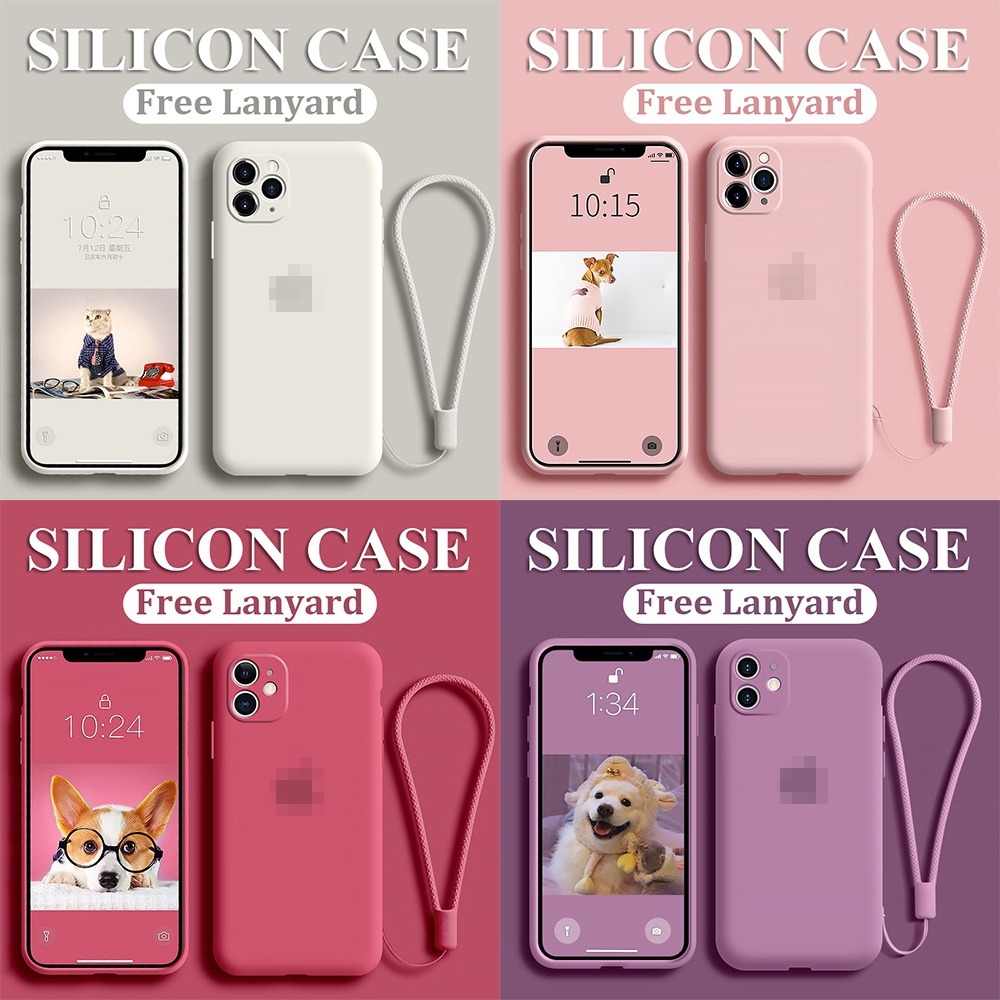 With Logo 】 Free Lanyard Silicone Soft Phone Case With Velvet With ...