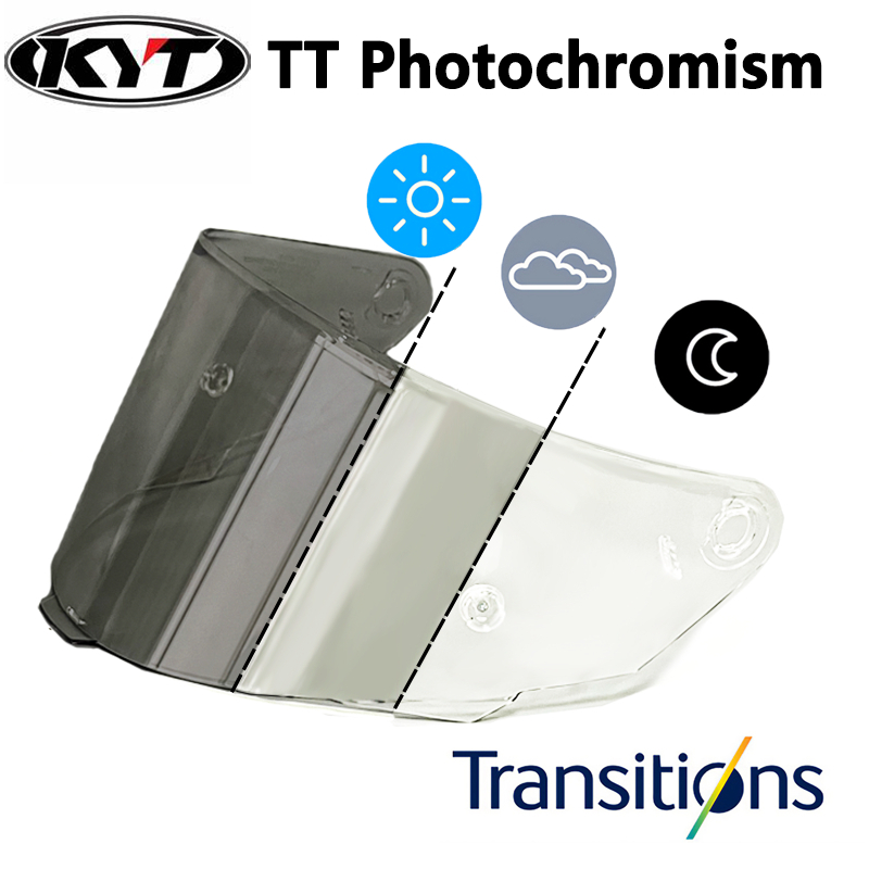 KYT TT Course Visor Clear Photochromism Photochromic visor FIt for KYT ...