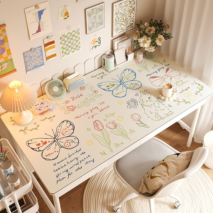 Student Children's Desk Mat College Student Dormitory Desk Mat Flower ...