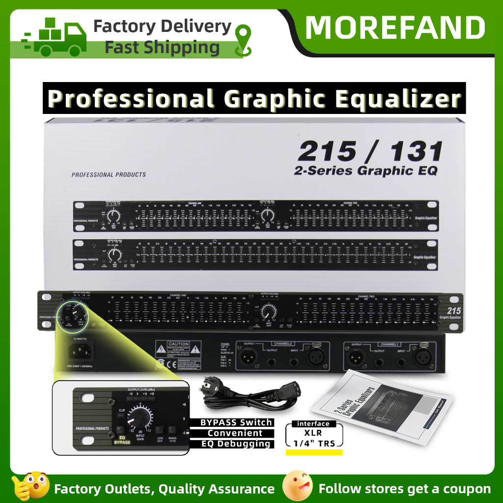 Professional Dual Channel 15-Band Graphic Equalizer 215 /131 2-Series Graphic Equalizer | Shopee ...