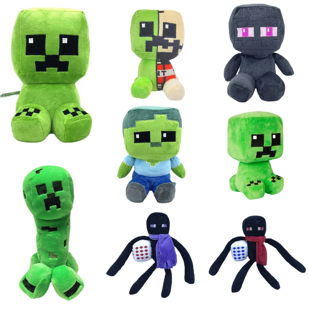 Game Minecraft Plush Doll Toys Soft Stuffed TNT Creeper Enderman Zombie ...