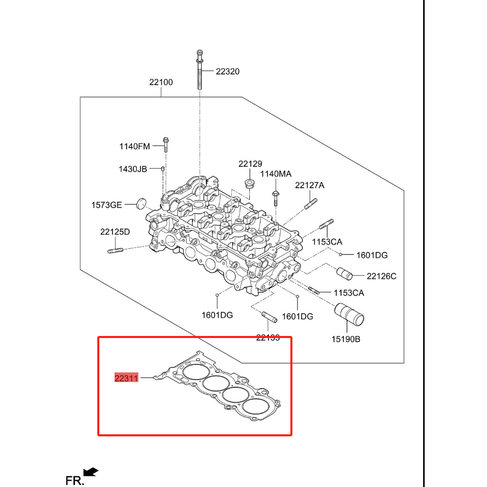GASKET-CYLINDER HEAD FOR HYUNDAI REINA KIA SOLUTO STONIC | Shopee ...