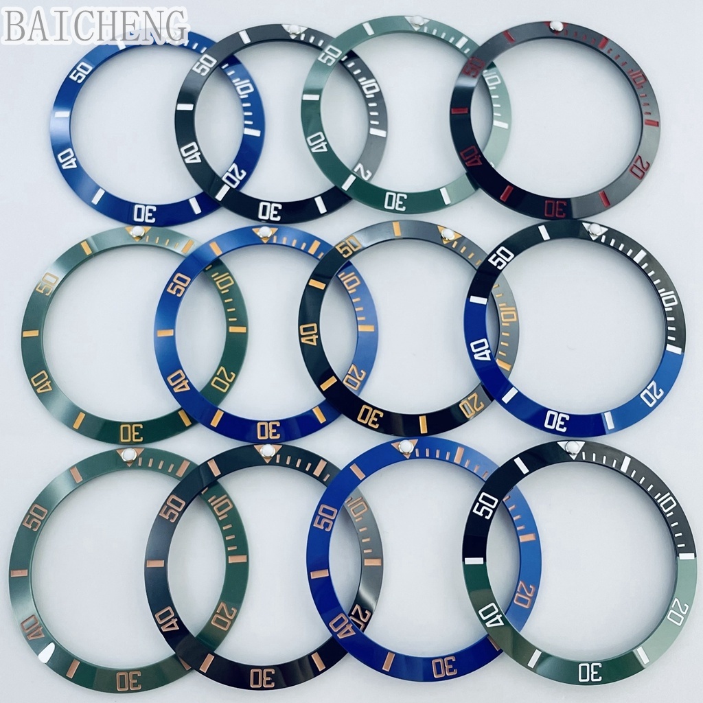 BAICHEGN 38mm Ceramic Ring GMT Diver's Style Watch Bezel Insert For ...