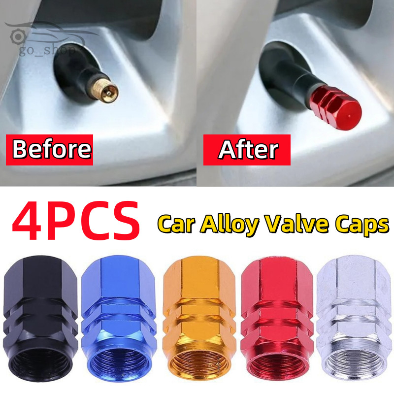4pcs Automobiles Tyre Valve Caps Car Wheel Tire Valve Rim Stem Style ...