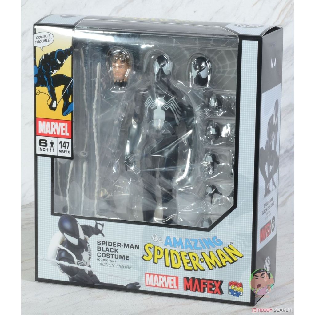 Mafex No.147 Spider-Man Black Costume (Comic Ver.) Action Figure ...