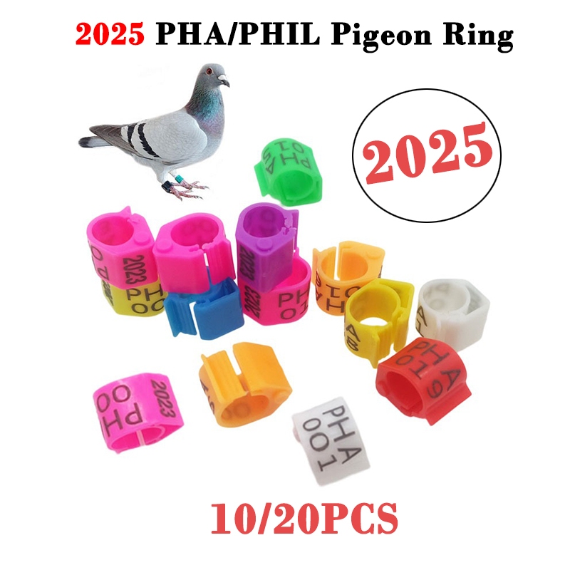10/20Pcs 2025 PHA Pigeon Ring Oval 8mm Pigeon Leg Ring Bird Training ...