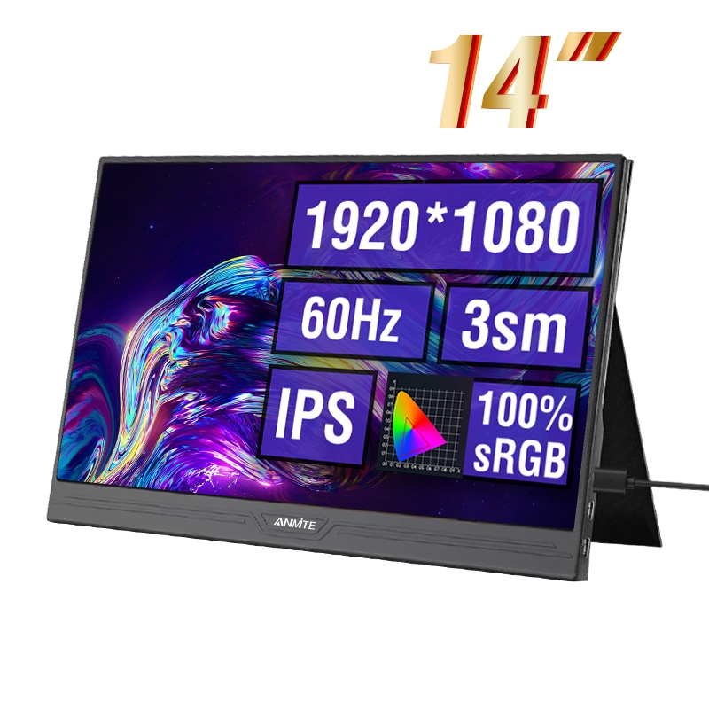 Portable Monitor for Laptop 11.6“/14"/15.6"18.5"IPS FHD Led Portable ...
