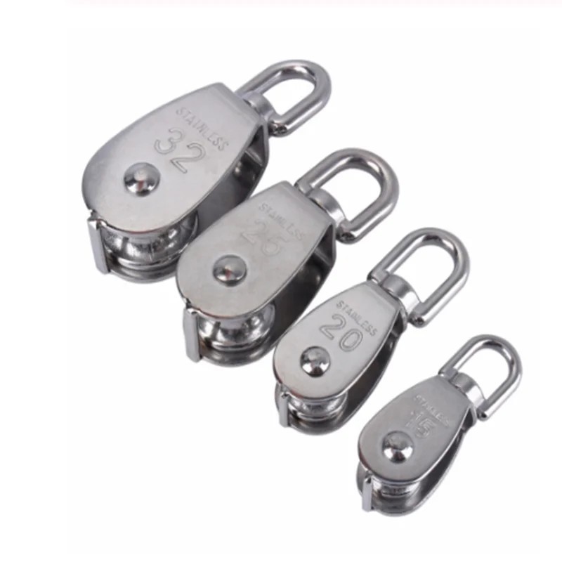 Single Pulley Block 304 Stainless Steel M15 M20 M25 M32 Single Wheel ...
