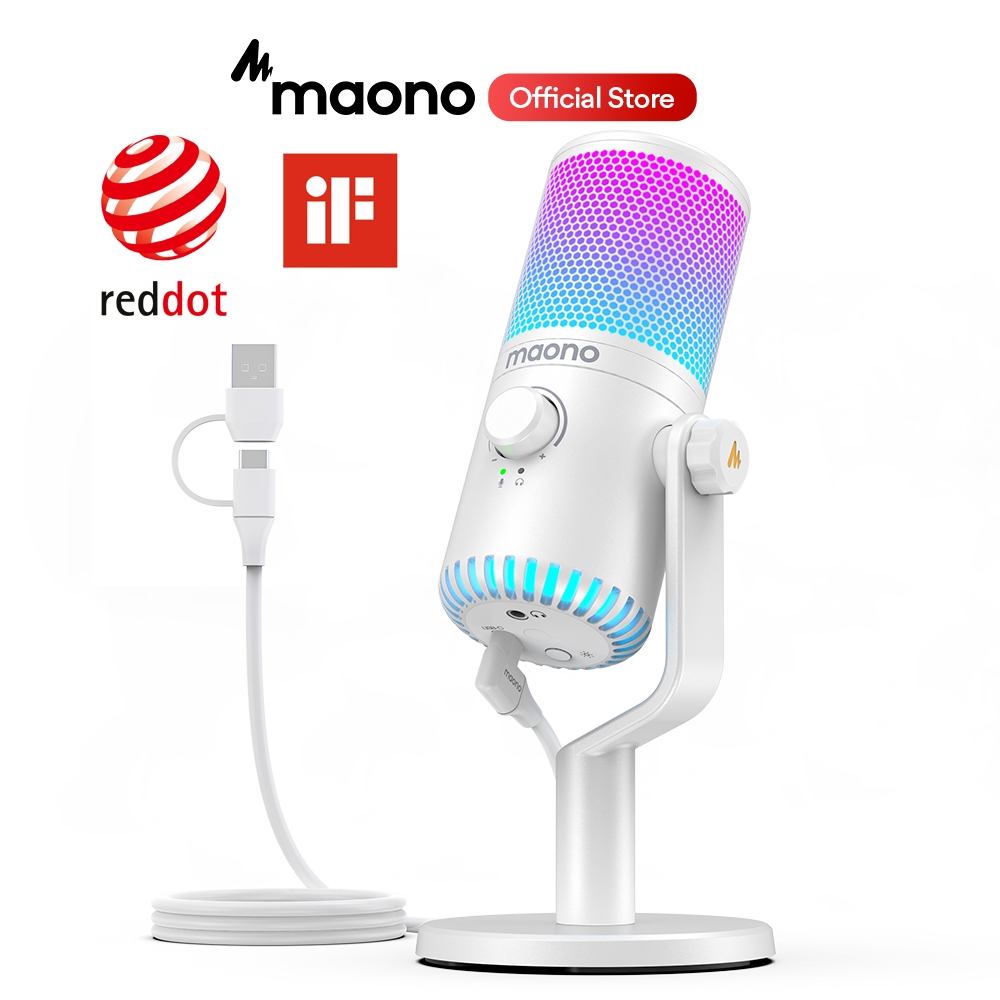 Maono DM30/DGM20 USB Gaming Microphone RGB MIic USB Condenser Mic with ...