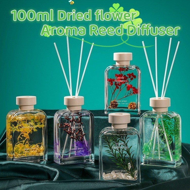 Dried flower Aroma Reed Diffuser 120ml Essential Oil air freshener ...