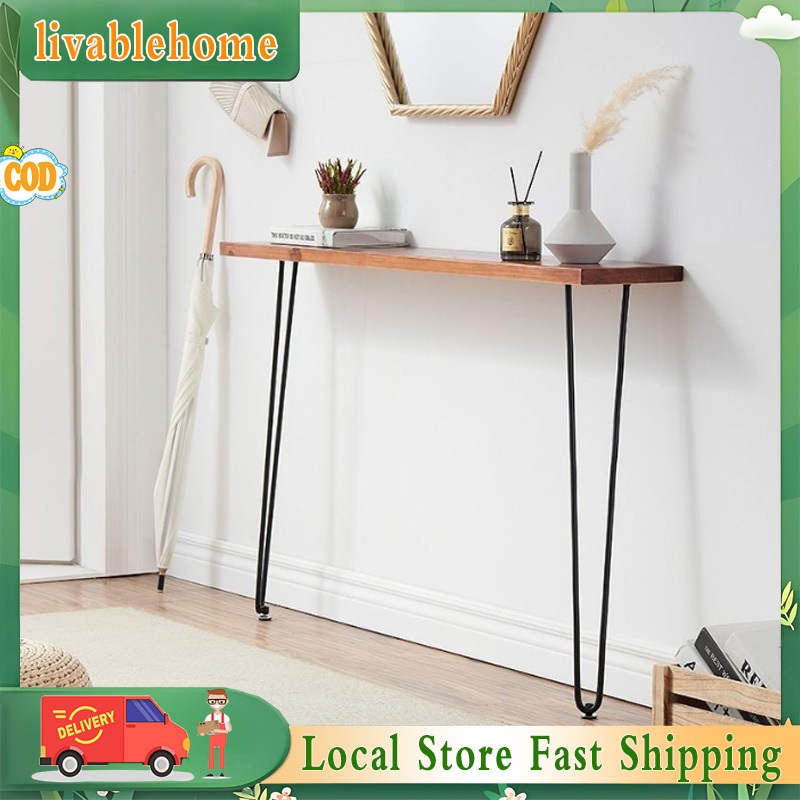 Solid Wood Console Table Wall Entryway Table Living Room Narrow Table ...