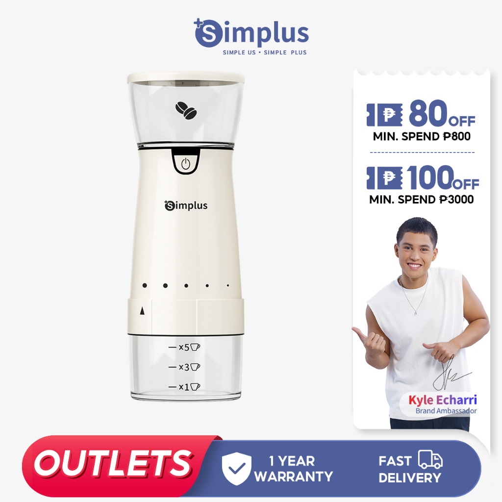 Simplus Electric Coffee Grinder Stainless Steel Grinder Coffee Maker High Precision | Shopee ...