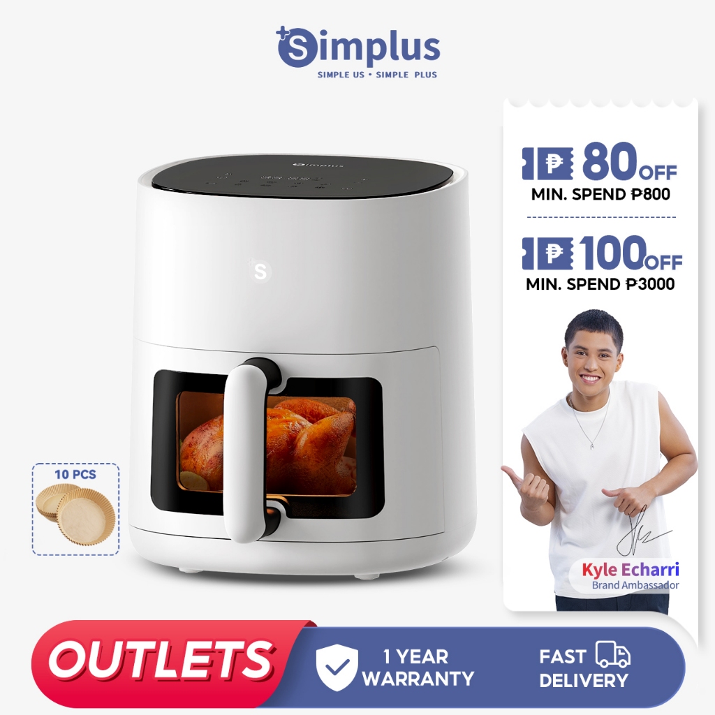 Simplus Air Fryer 5L Viewable Window Digital Touch Screen Oil Free ...