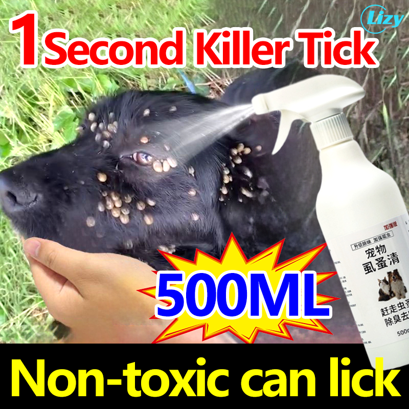 500ml Tick and flea spray Pet flea and tick spray Pet insecticide spray ...