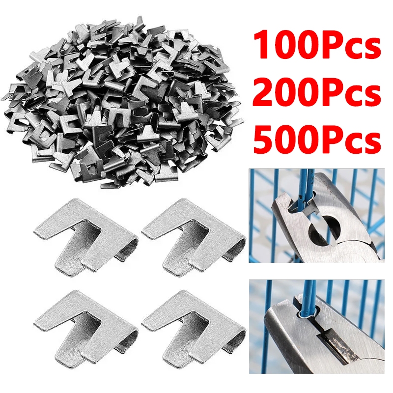 100/200/500Pcs Wire cage Buckle clips for poultry chicken pigeon rabbit ...