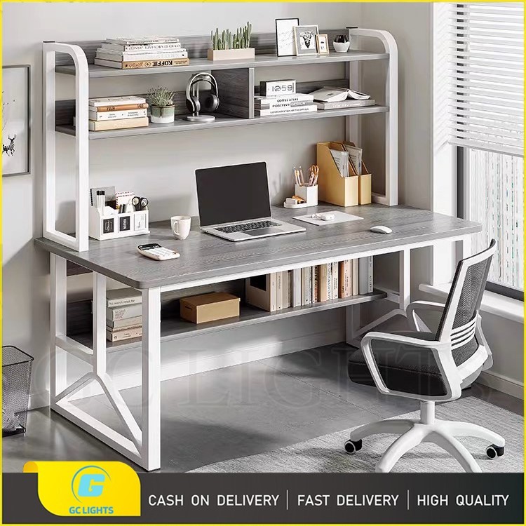 GC Computer Desk Student Study Table with Book Shelf Table Desktop Desk ...