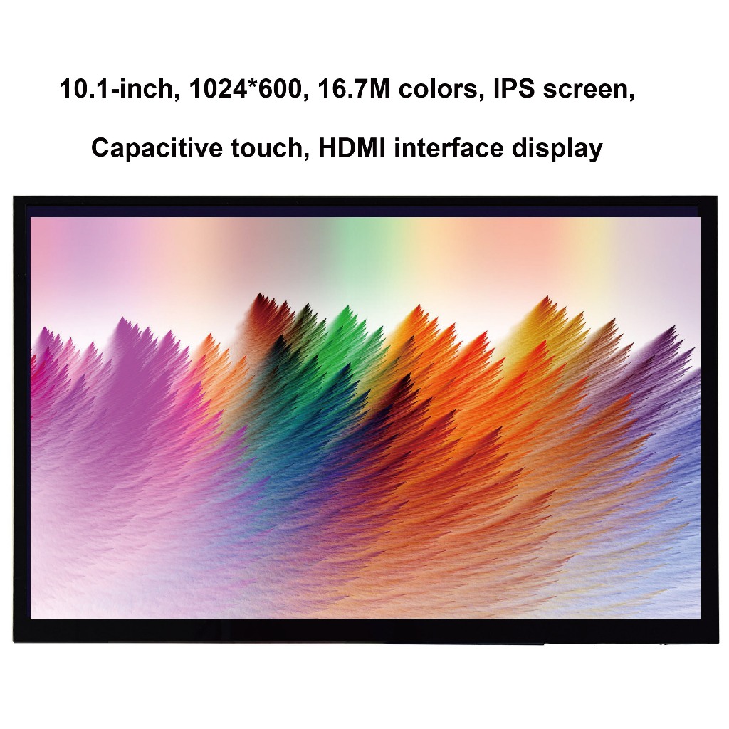 10.1-inch, 1024*600, 16.7M colors, IPS screen, Capacitive touch, HDMI interface display | Shopee ...
