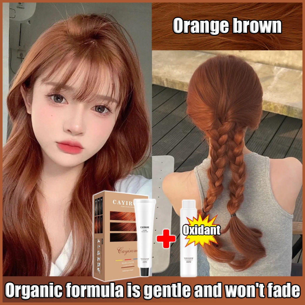 CAYIROM Hair Color Orange brown(100ml Hair Dye+100ml Oxidant) | Shopee ...