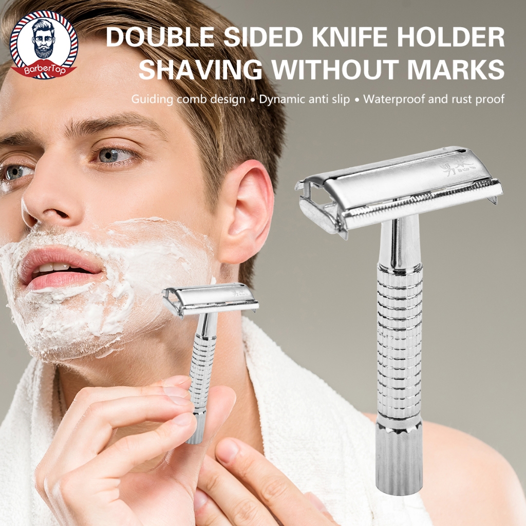 Spot #Manual razor stainless steel double-sided blade old-fashioned ...