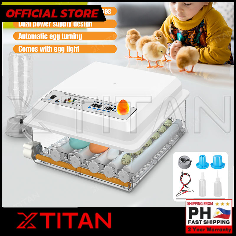 XTITAN Fully Automatic Smart Small Home Incubator 220V/12V Eggs ...