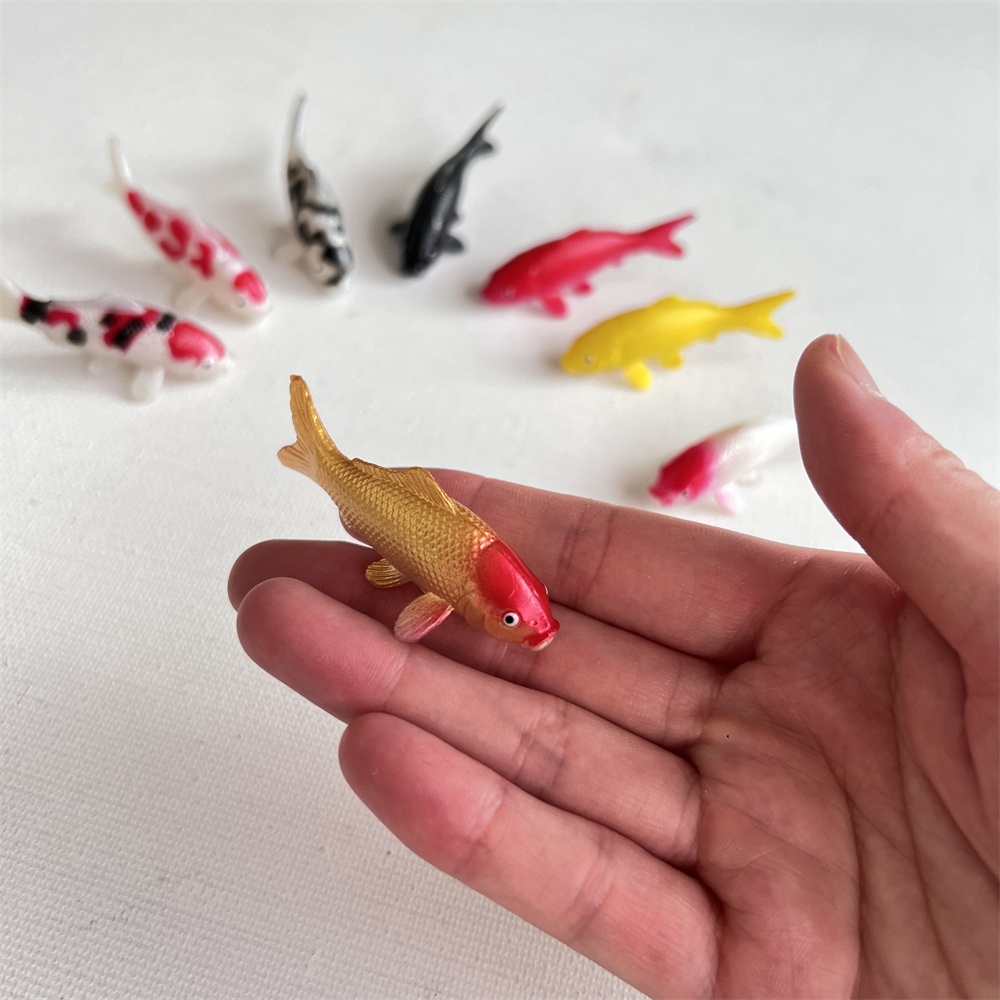 2pcs 4.5cm 5.5cm Miniature Koi Carp Fish Mini Fish Fairy Figurines Koi ...