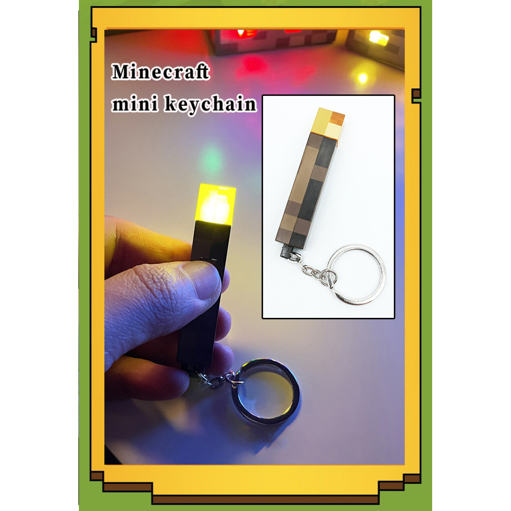 [In stock]Minecraft Toy Torch Keychain Minecraft simulation flashlight ...