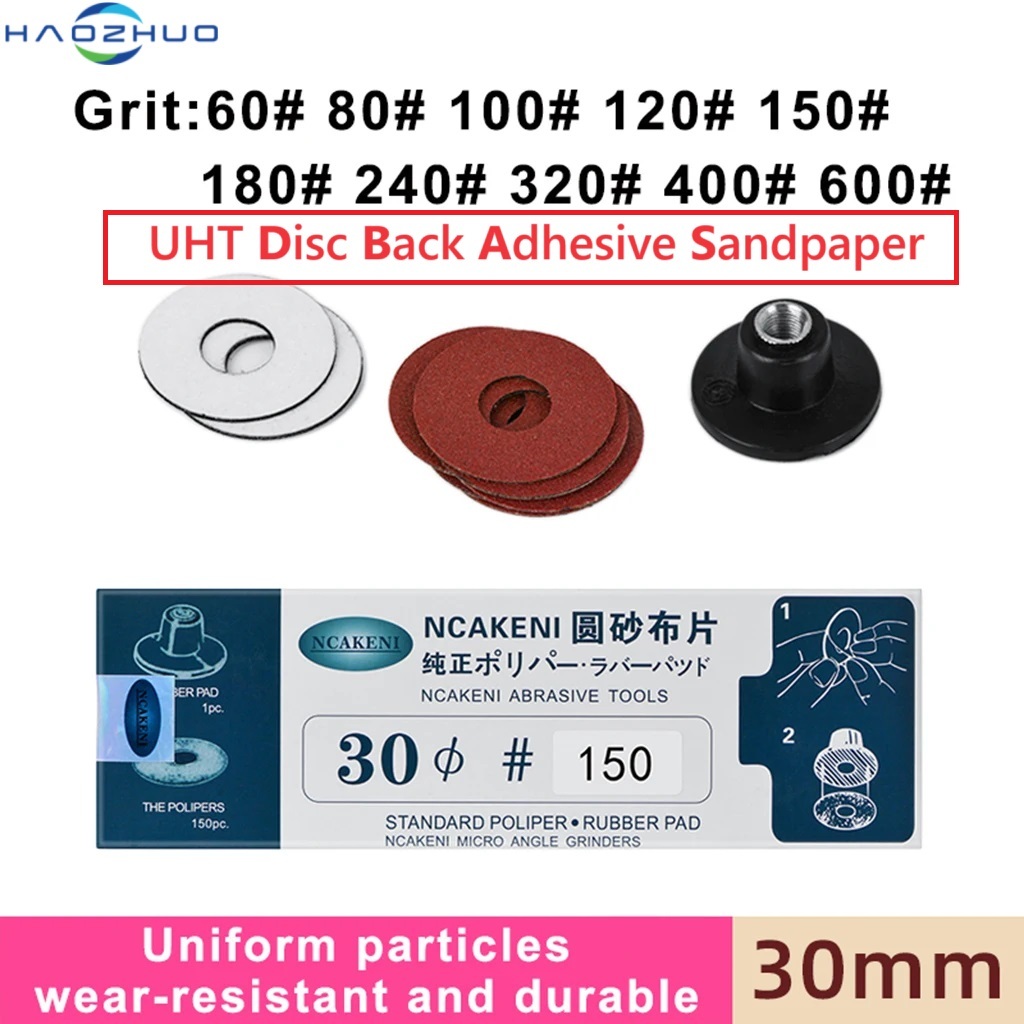 UHT Self-adhesive Pneumatic Sandpaper Sheet Circular Hole 30mm Circular ...