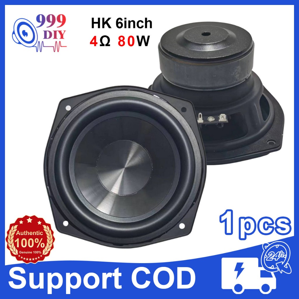 999DIY DIY Audio Subwoofer Loudspeaker 6inch 4Ω 80W car speaker BASS ...