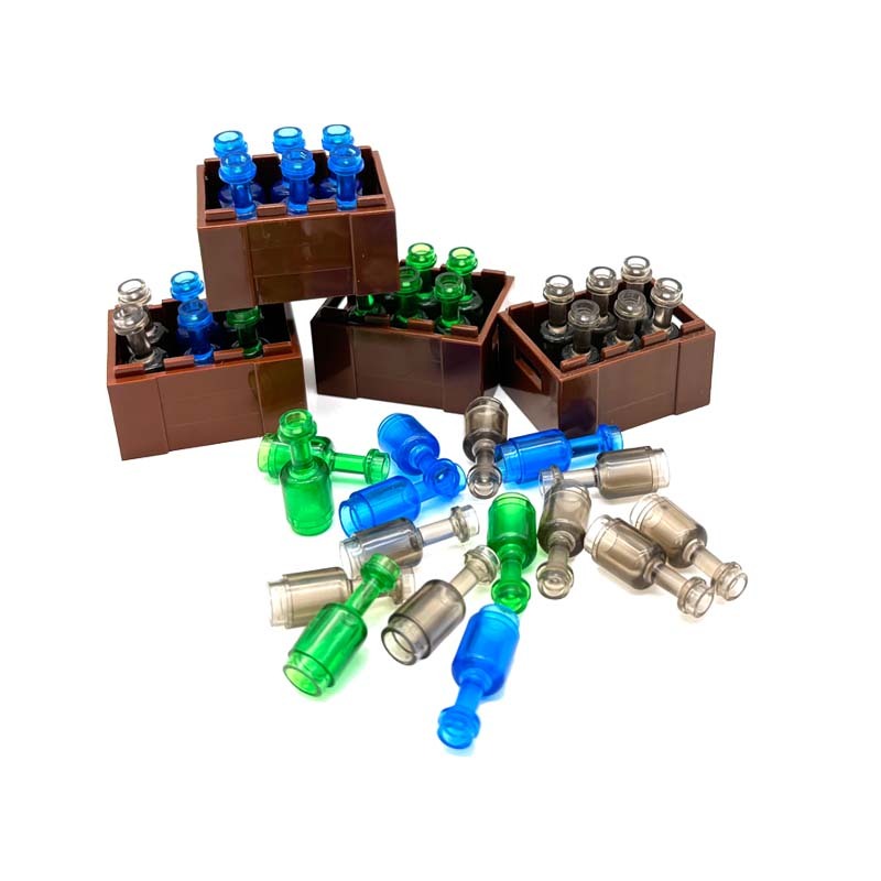 City House Mini Utensil Transparent Brick Bottle 1x1x2 Compatible with ...