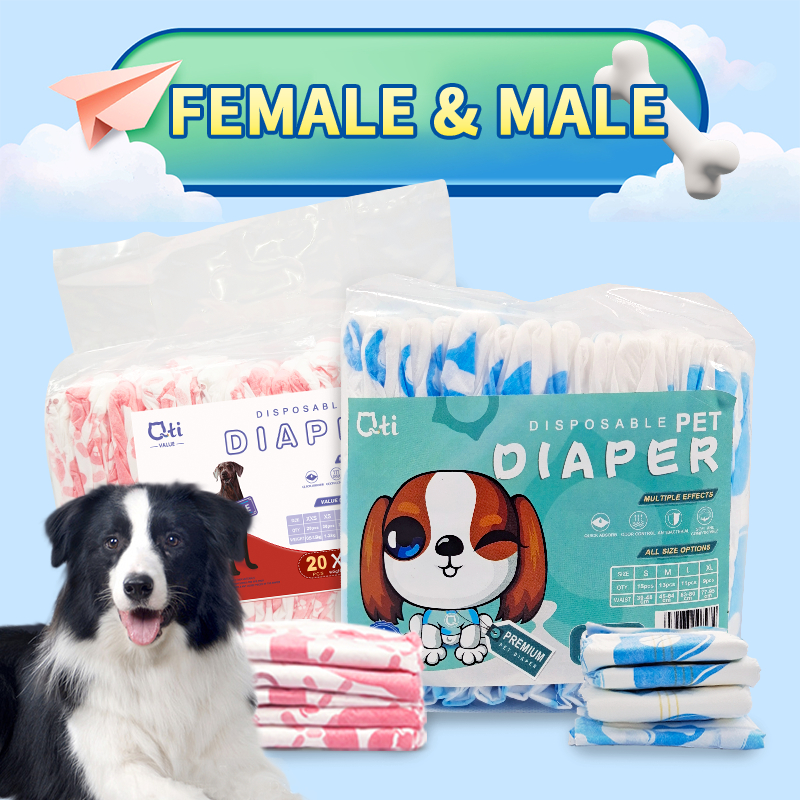 Qti pet diaper for dog female/male all size Value Pack free shipping ...
