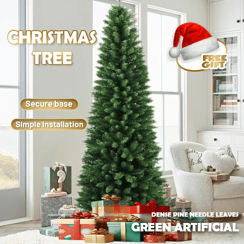 Muonly Slim Christmas Tree 8ft/7ft/6ft/5ft/4ft Metal Stand Home ...