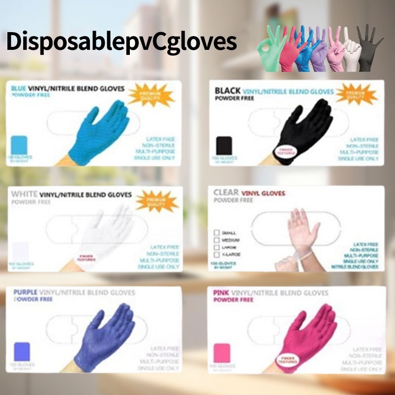 100PCS Gloves Disposable Vinyl Nitrile Blend Gloves Powder Free ...