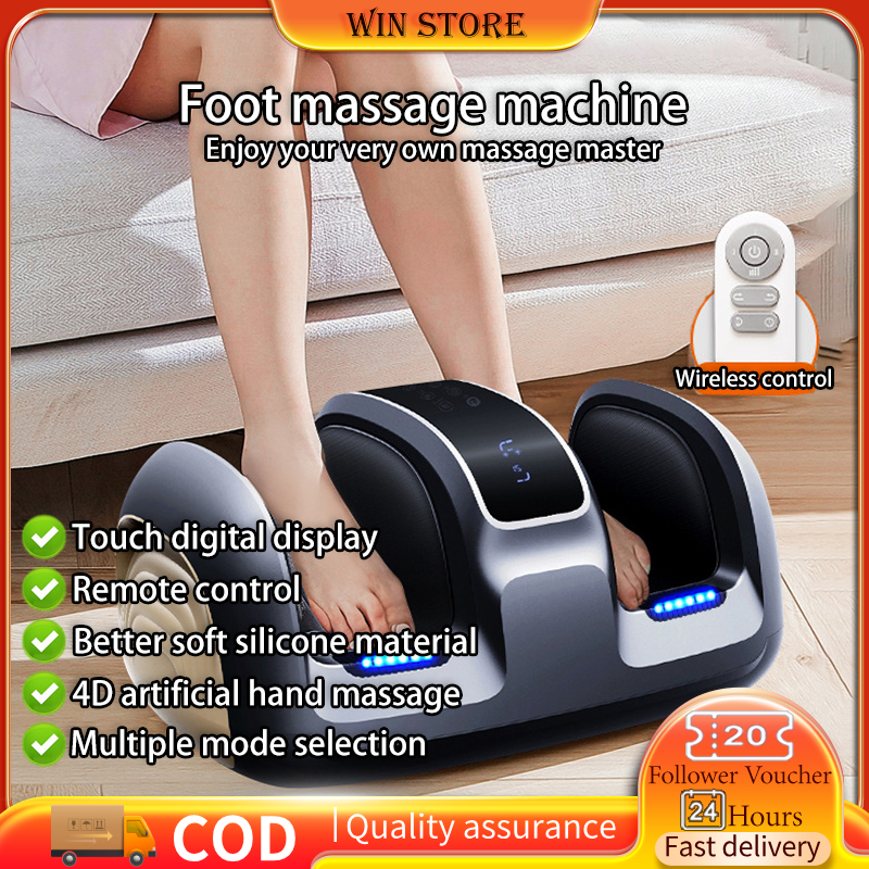 WIN Electric leg massager, remote control foot massager, multiple modes ...