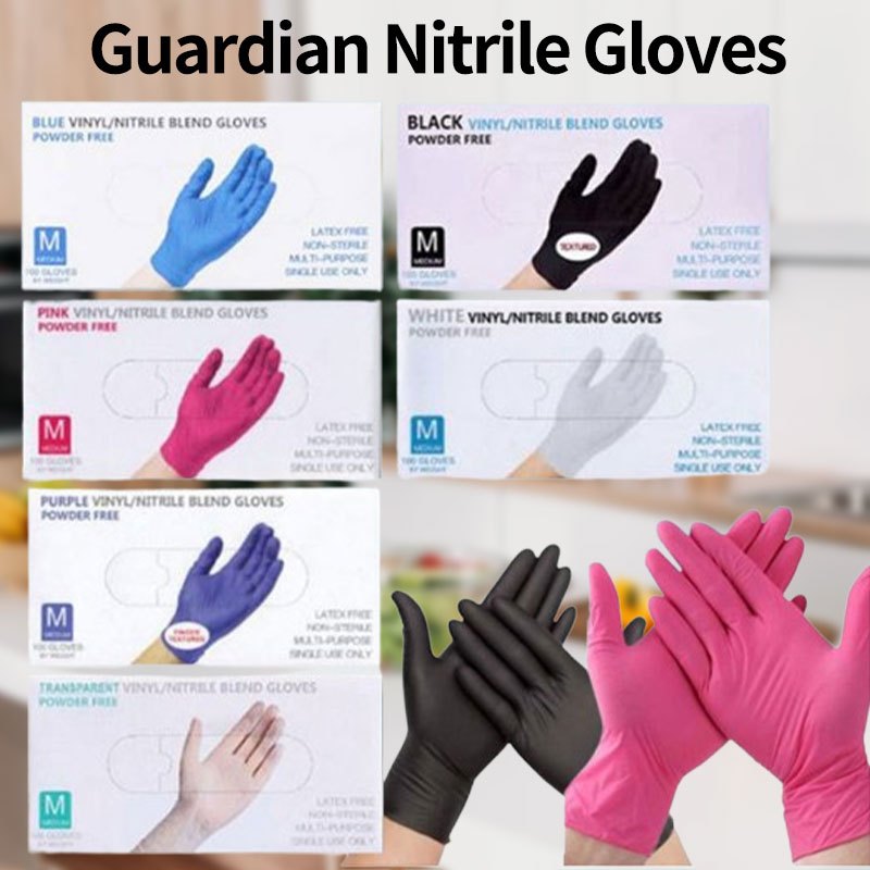 100PCS Disposable Food Grade Gloves latex gloves Vinyl Nitrile Blend ...