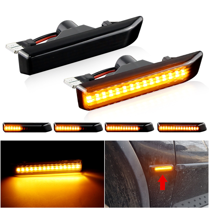 2pcs Flowing Dynamic LED Turn Signal Lights Side Marker Indicator ...