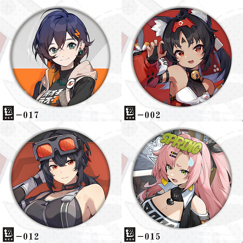 Game Zenless Zone Zero badge ZZZ Grace Anby Nicole Metal brooch ...