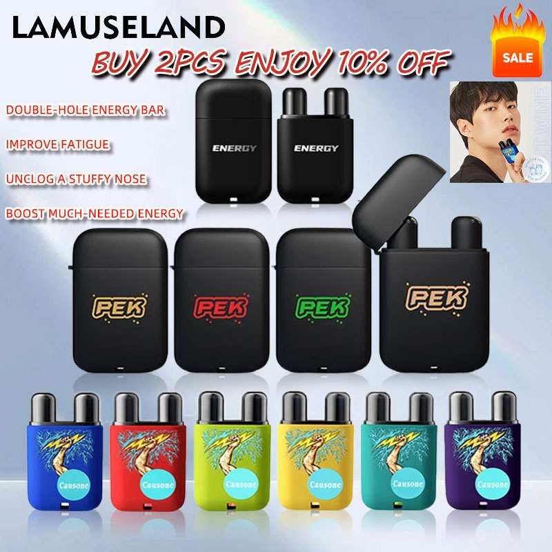 Lamuseland Double Hole Vital Oil Energy Bar Cool Nostril Nasal Inhaler ...