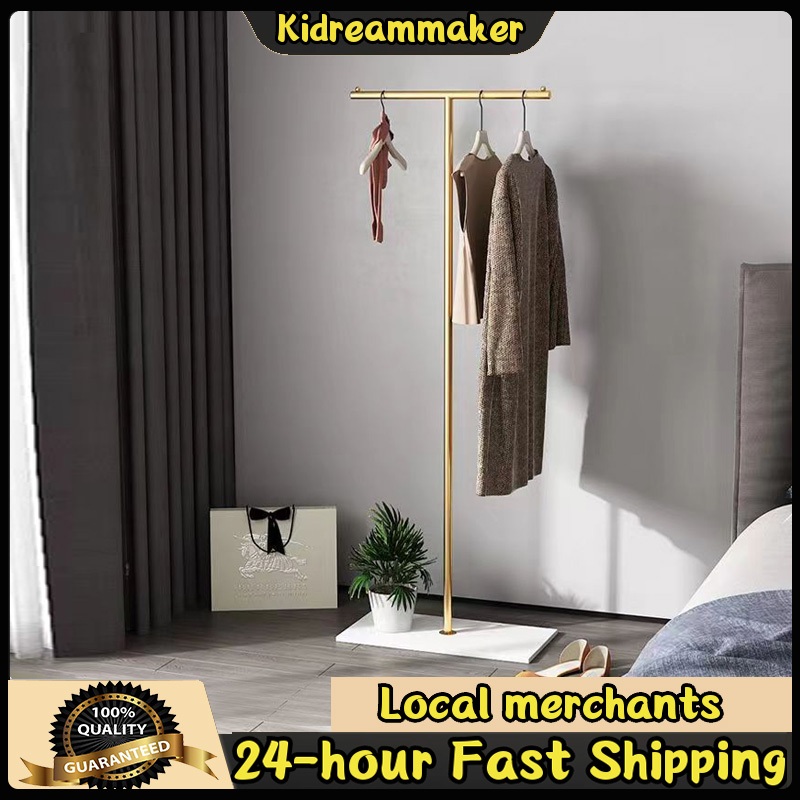 Nordic Coat Rack Drying Rack Floor Marble Hanging Clothes Rack Living ...