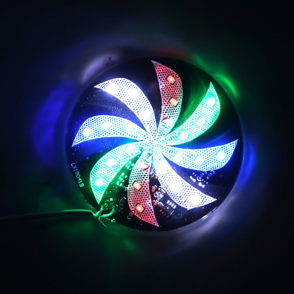 1pcs Car Styling Auto Round Decorate Light Strobe Flashing Warning Turn ...