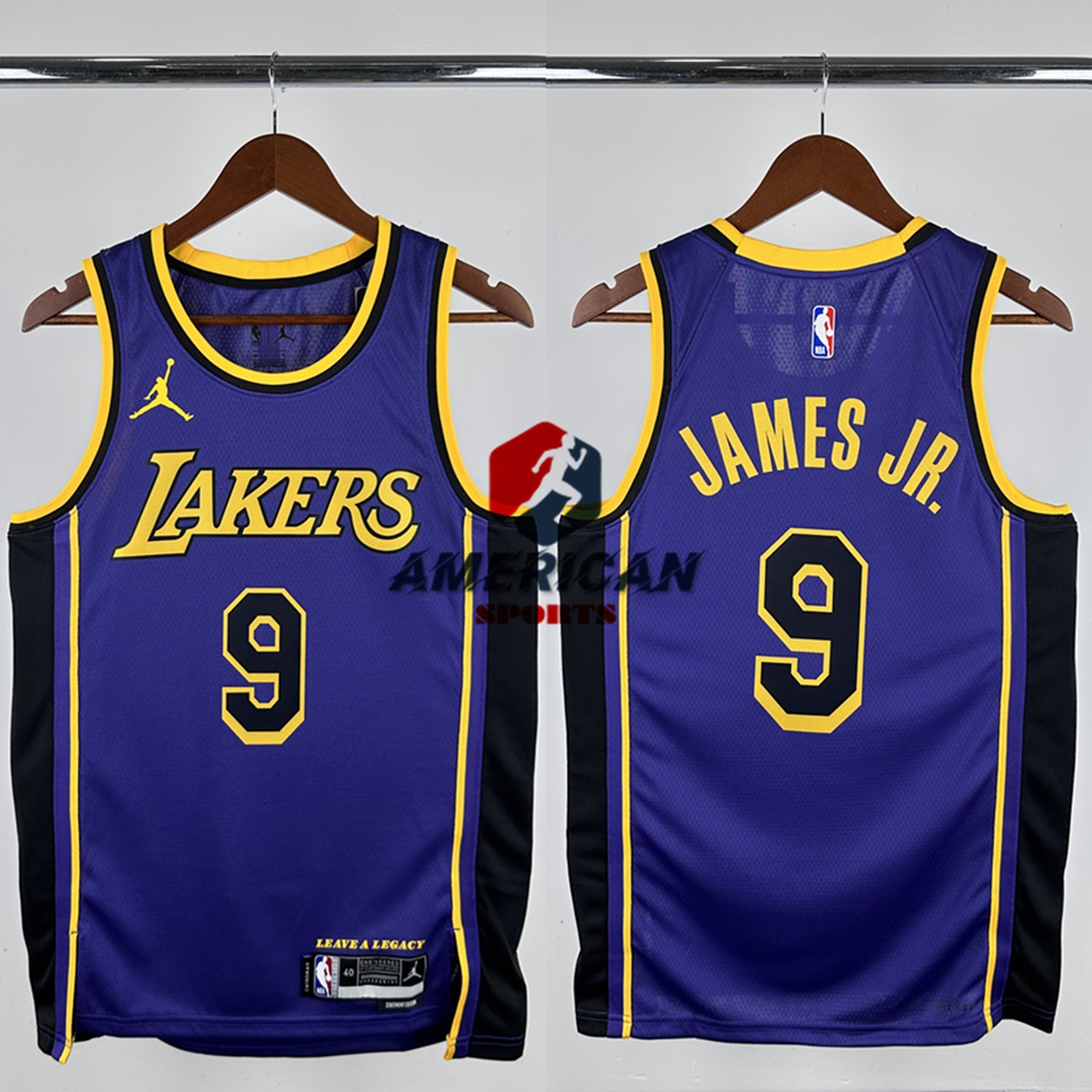 Men's NBA Los Angeles Lakers #9 Bronny James Jr. 2024 Draft Basketball ...