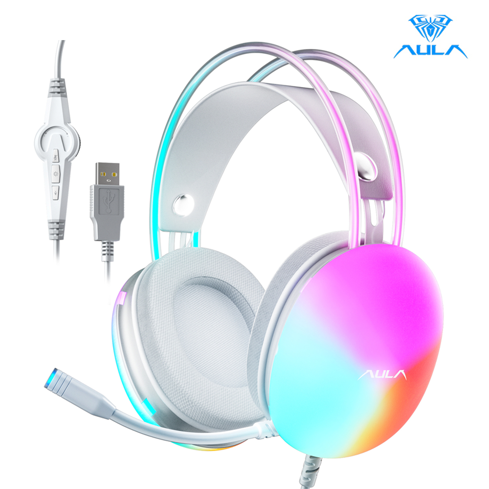 AULA S505 Game Headset Professional E-sports Headset RGB Light Effect ...