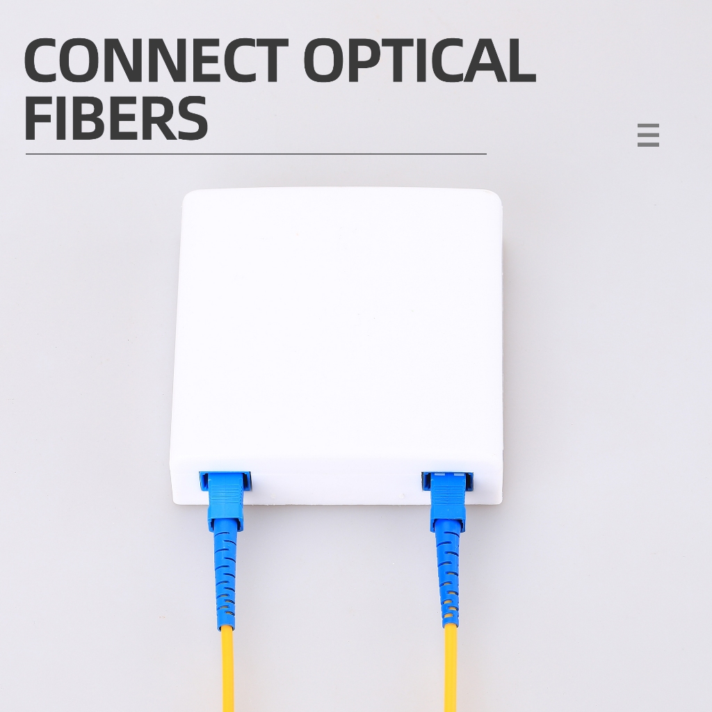 FWS Fiber Wall Socket 2 Ports FTTH Fiber Optic Terminal Box Indoor with ...