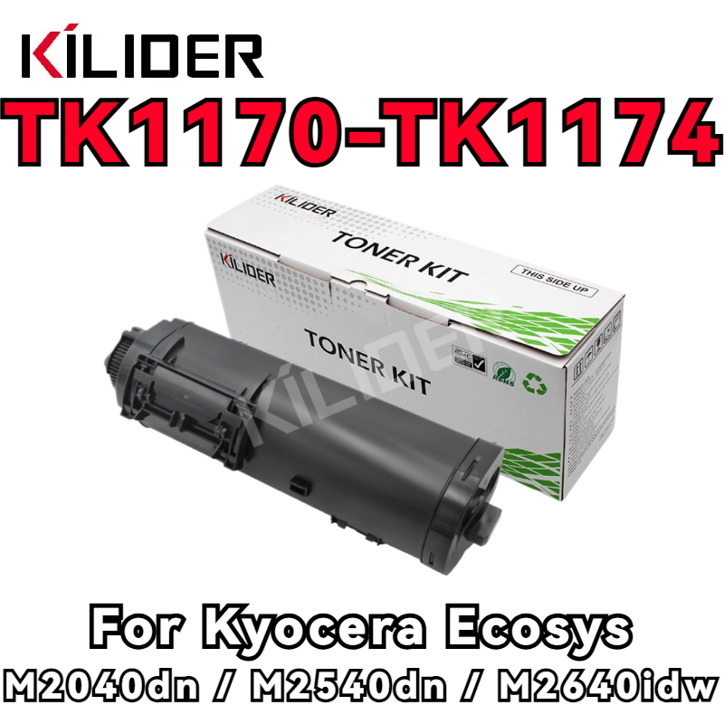 KILIDER TK1170-TK1174 Toner Cartridge For Kyocera Ecosys M2040dn M2540dn M2640idw Printer TK ...