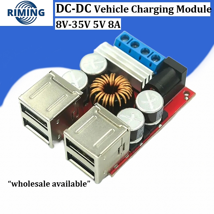 DC-DC vehicle charging module 8V-35V 5V 8A power supply ...