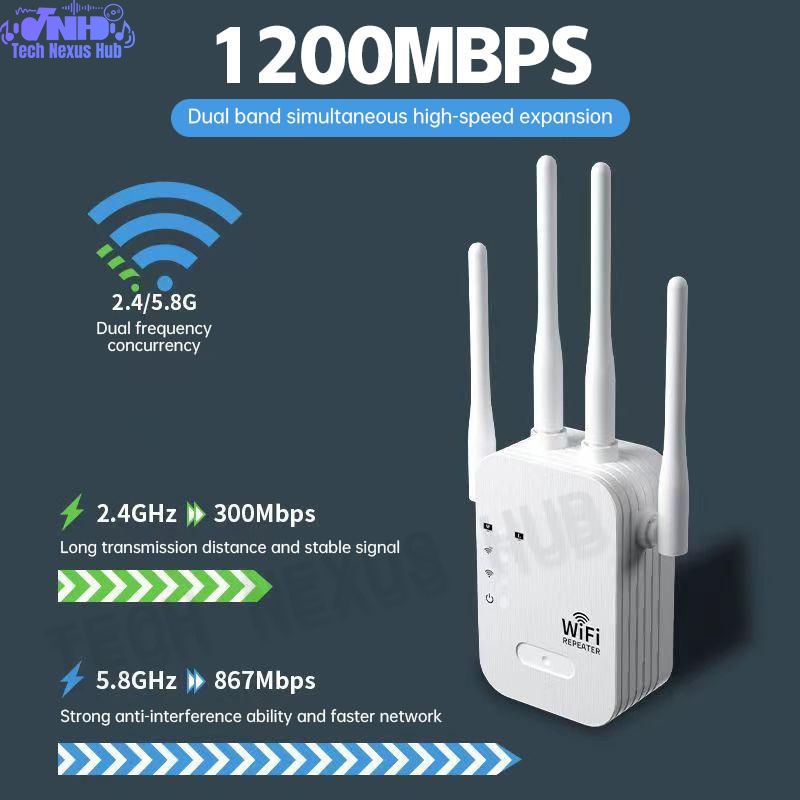New 4-Antenna Wireless WiFi Repeater 300Mbp Router Wifi Extender 2.4G ...