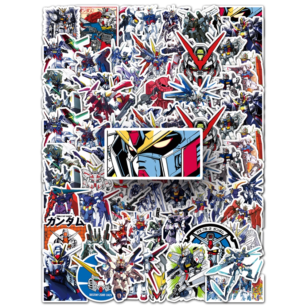 Hot 50Piece Funny Gundam Robotics Stickers DIY For Phones Laptop Car ...