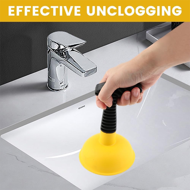 Sink Plunger, Powerful Mini Plunger with Short Handle, Easy-to-Use ...